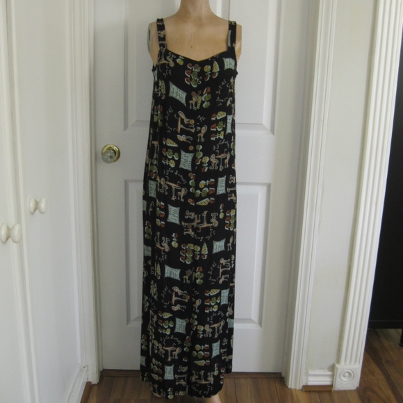 Carole Little | Dresses | Vintage Carole Little Long Dress Black Sz S ...
